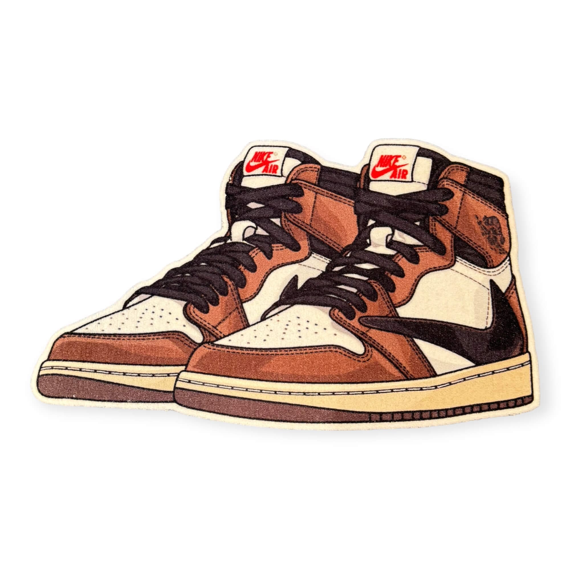 Cutout vloerkleed Jordan 1 Hi Travis Scott Mocha 3D